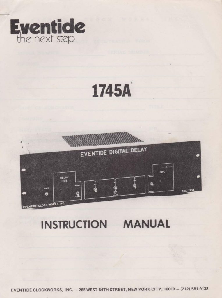 DDL 1745A - Eventide Audio