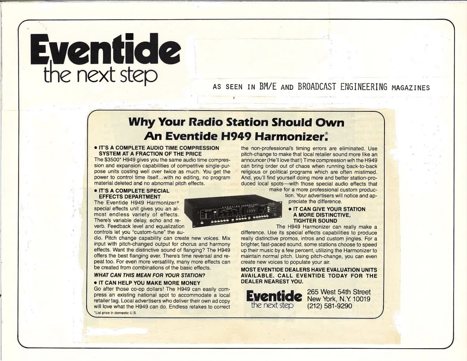 H949 Harmonizer - Eventide Audio