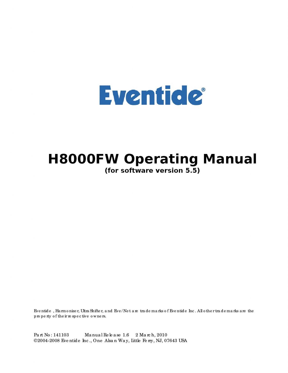 H8000 - Eventide Audio