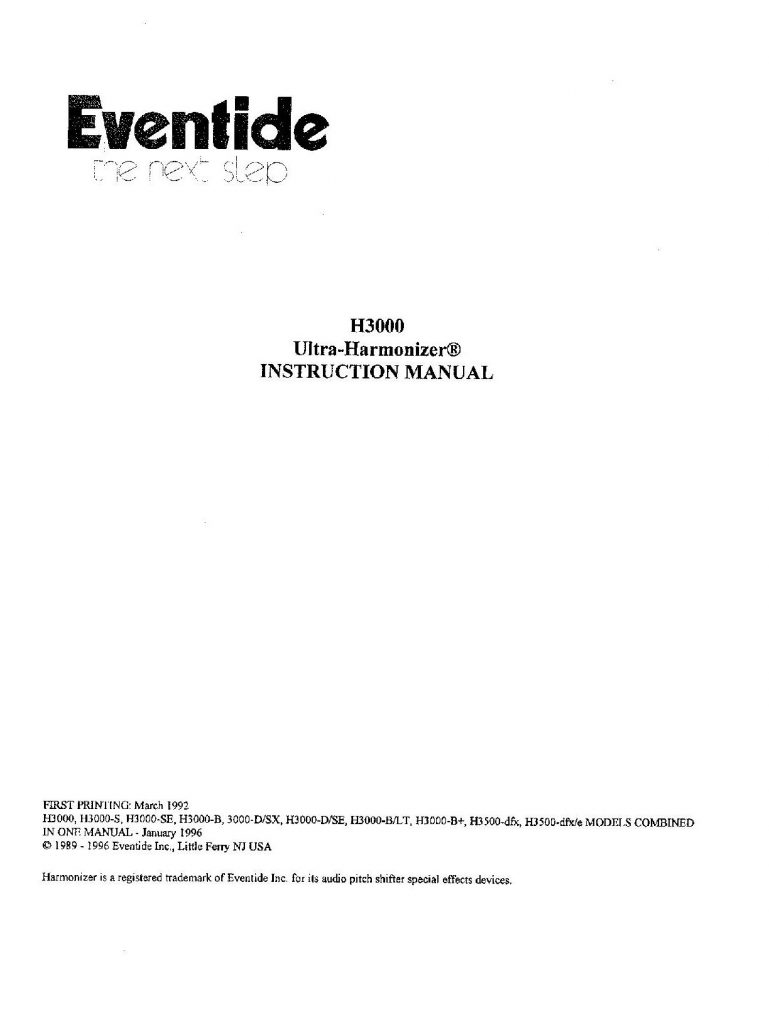 H3000 - Eventide Audio