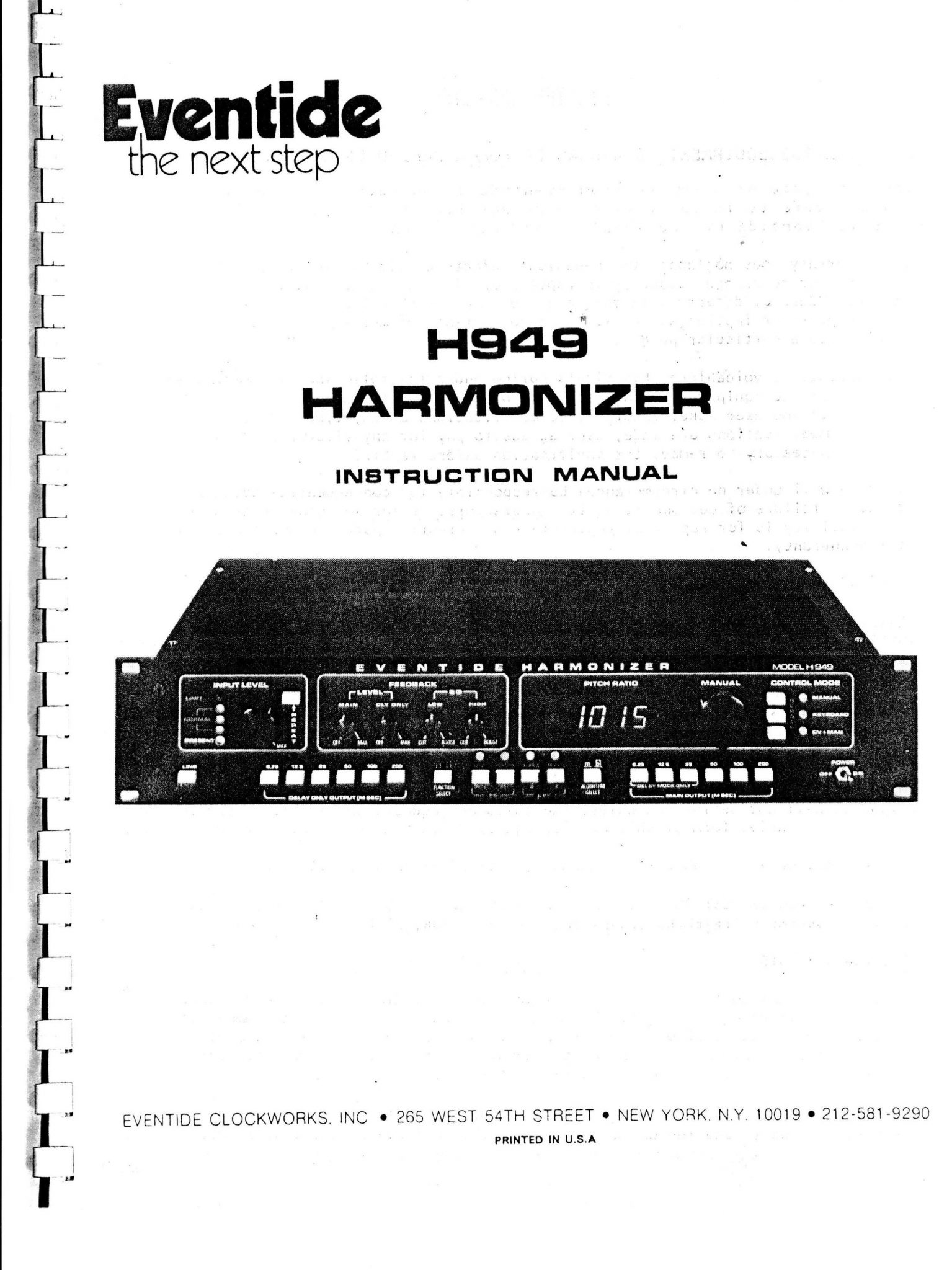 H949 Harmonizer - Eventide Audio