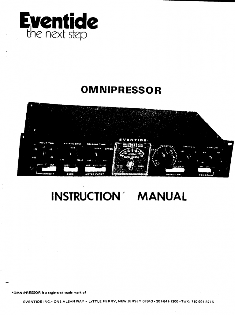 Omnipressor Rackmount - Eventide Audio