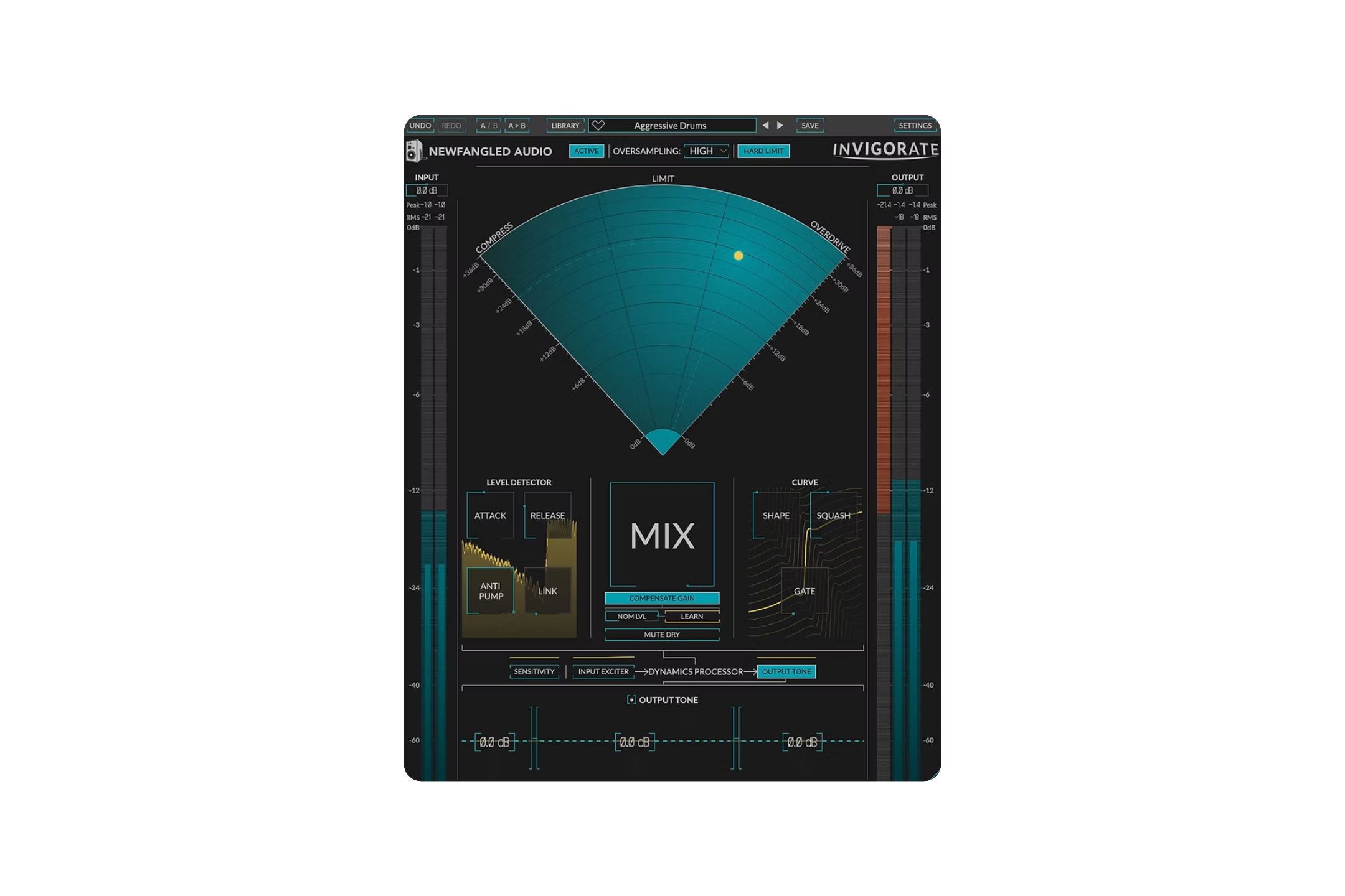 Invigorate Compressor, Limiter, Overdrive Plug-in | Newfangled Audio